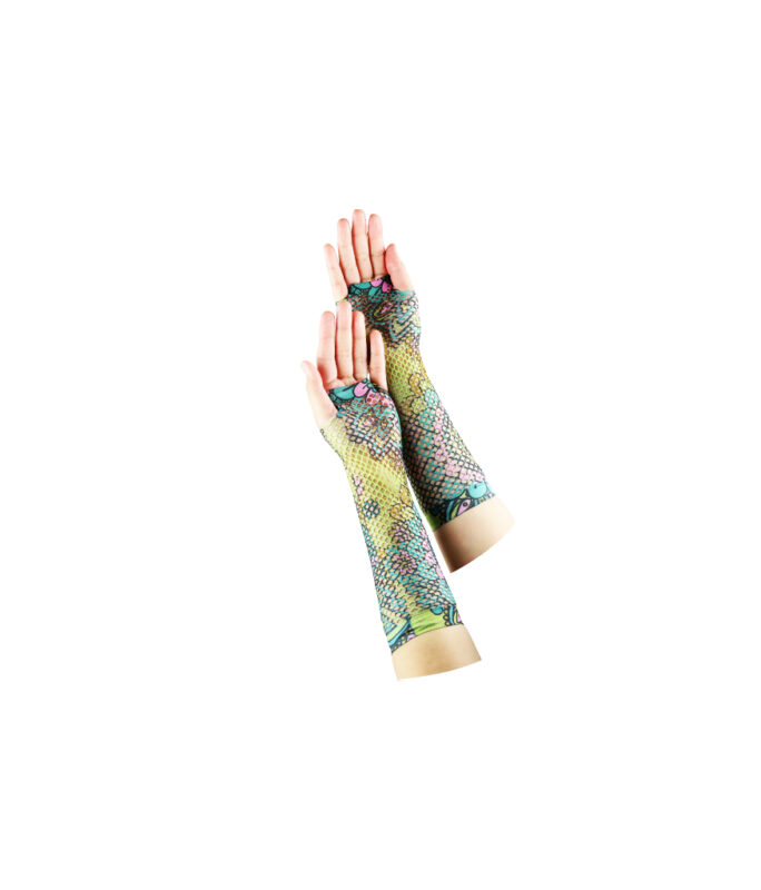 Flower Design Fishnet Gloves – LookSharpStore