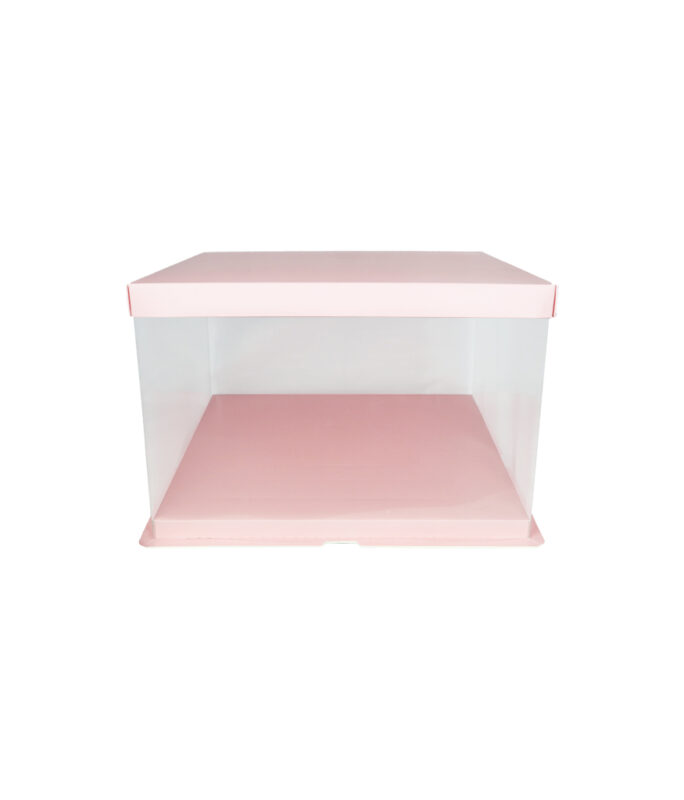 Light Pink Transparent Cake Box 8in – LookSharpStore