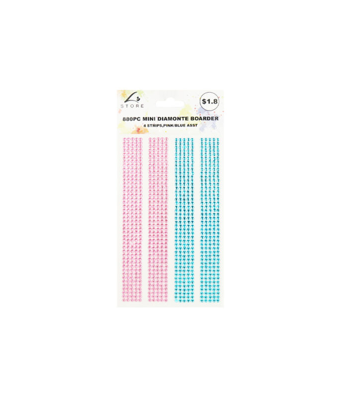 Pink & Blue Mini Diamonte Border 880pc – LookSharpStore