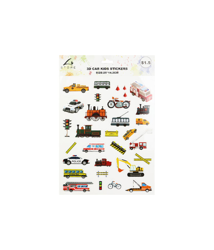 3D Car Kids Stickers – LookSharpStore