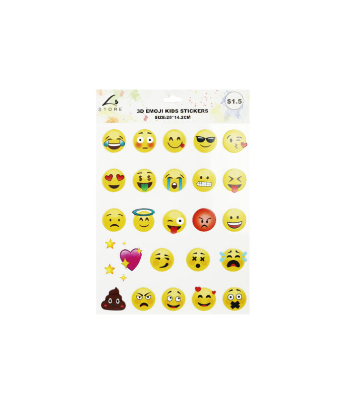 3D Emoji Kids Stickers – LookSharpStore