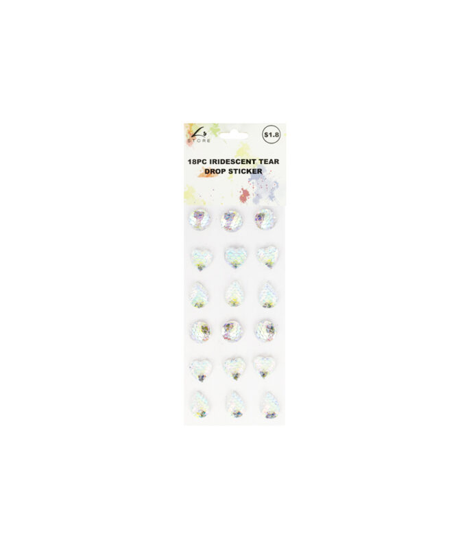 Iridescent Tear Drop Sticker 18pc – LookSharpStore
