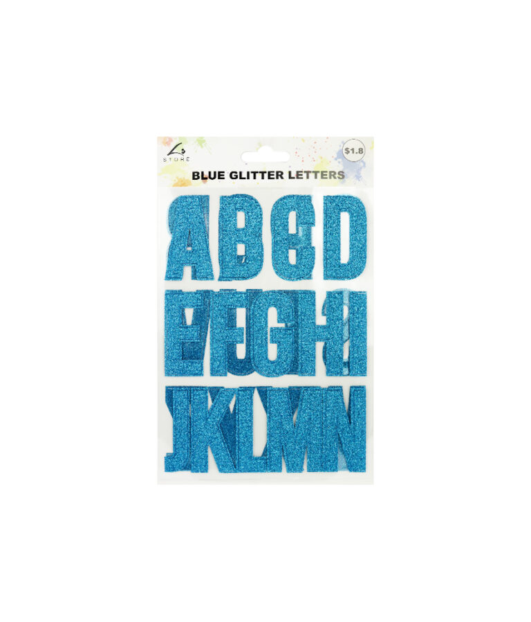 Blue Glitter Letter Stickers 26pc – LookSharpStore