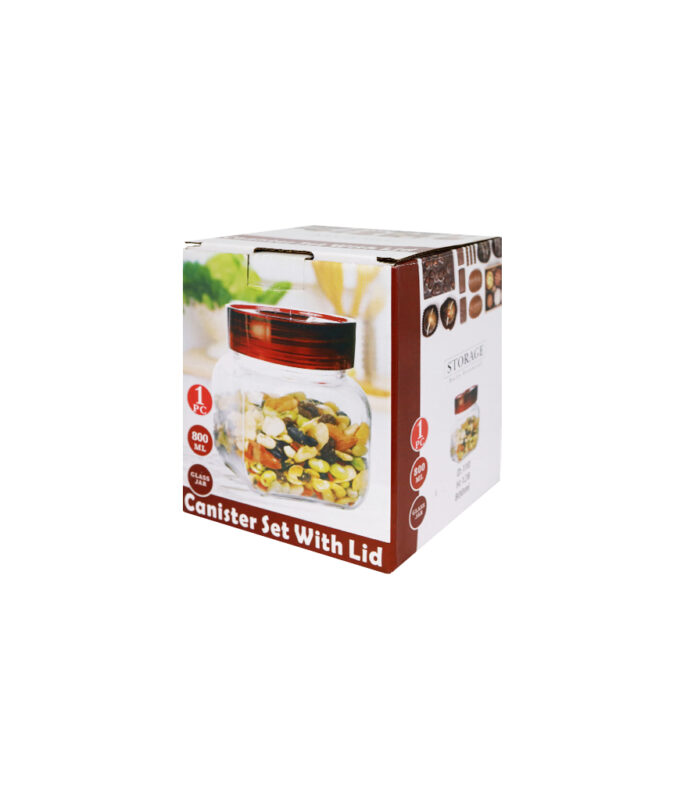 Square Shape Glass Jar 800ml – LookSharpStore