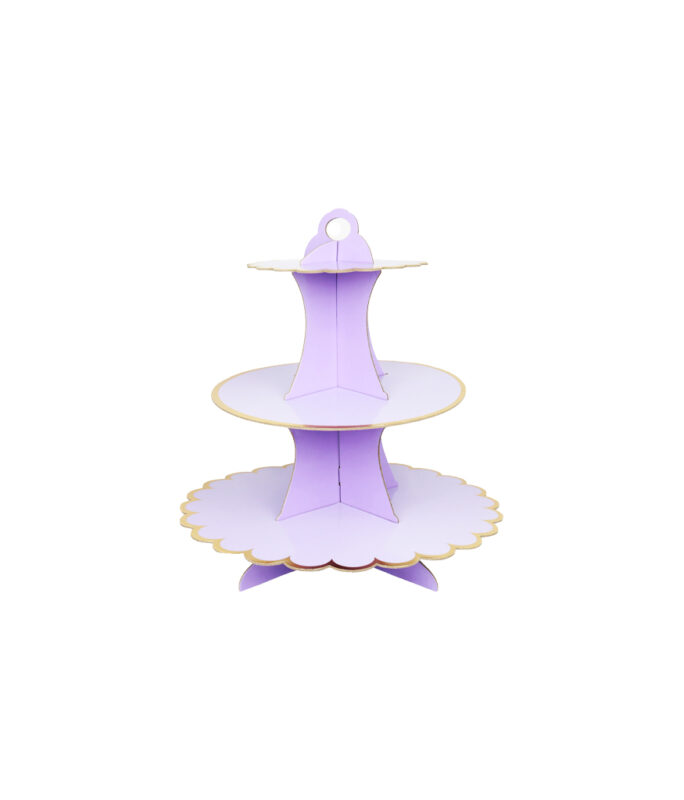 Lavender With Edge Design 3 Tier Cupcake Stand – LookSharpStore