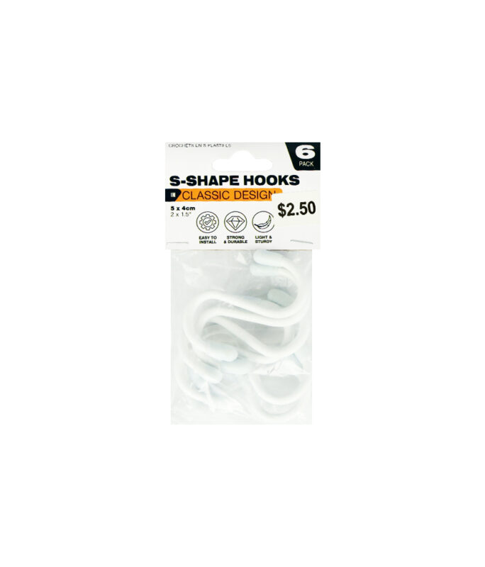 Laminated S-Shape Hooks 6pk – LookSharpStore