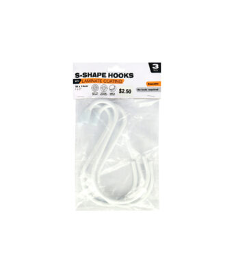 Laminated S-Shape Hooks 3pk – LookSharpStore