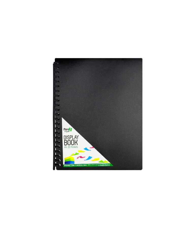 A4 Spiral Display Book 20 Pockets Assorted – LookSharpStore