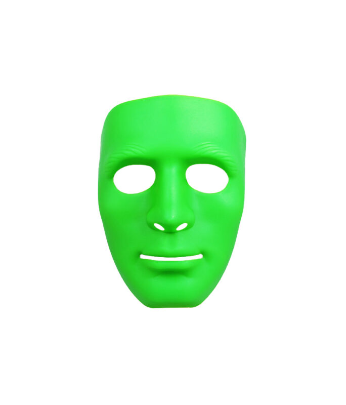 Green Full Face Plastic Mask – LookSharpStore