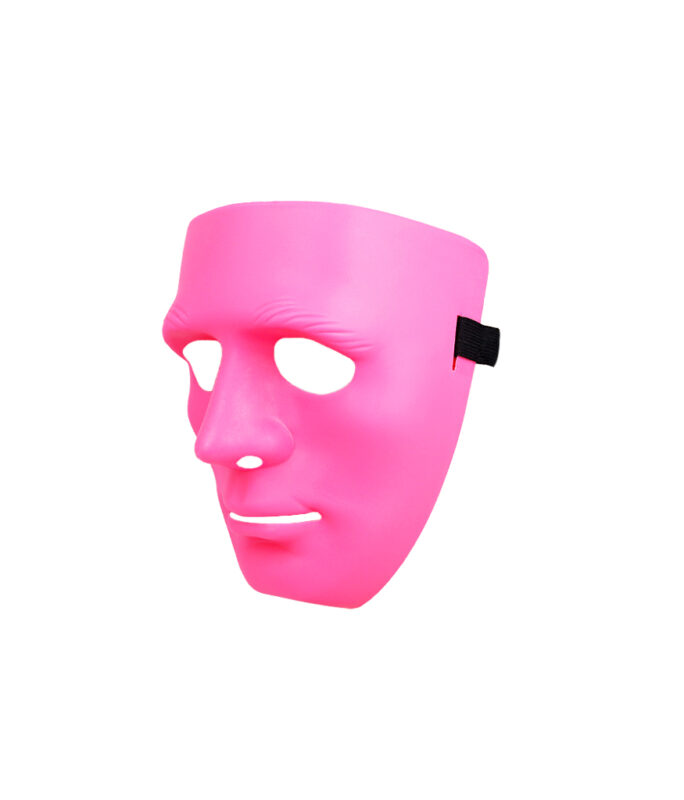 Hot Pink Full Face Plastic Mask – LookSharpStore