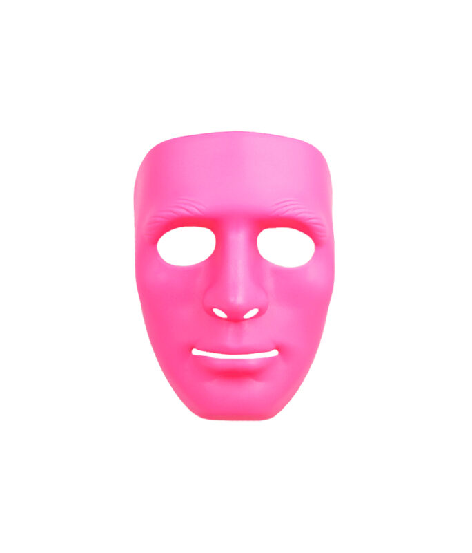 Hot Pink Full Face Plastic Mask – LookSharpStore
