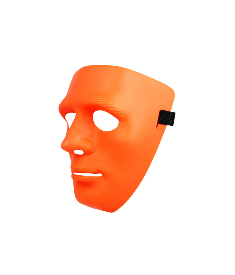 Orange Full Face Plastic Mask – LookSharpStore