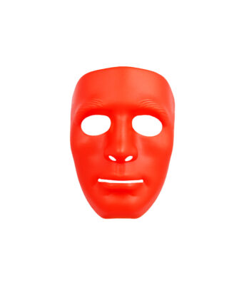 Red Full Face Plastic Mask – LookSharpStore