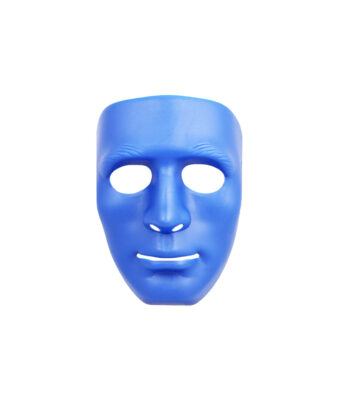 Royal Blue Full Face Plastic Mask – LookSharpStore