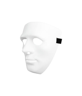White Full Face Plastic Mask – LookSharpStore