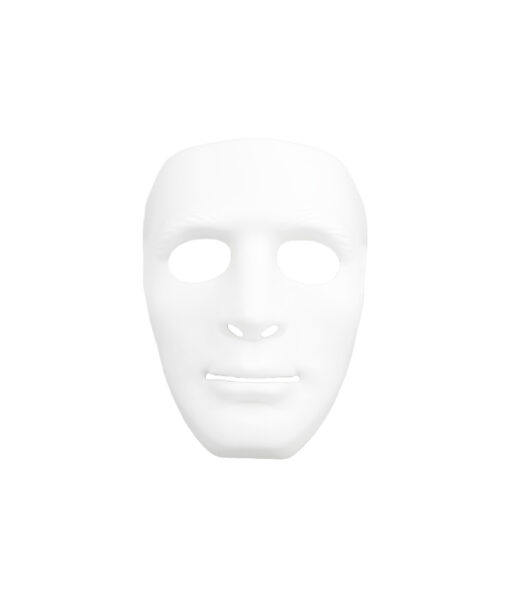 White Full Face Plastic Mask – LookSharpStore