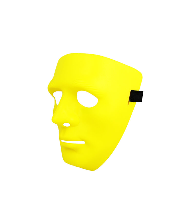 Yellow Full Face Plastic Mask – LookSharpStore