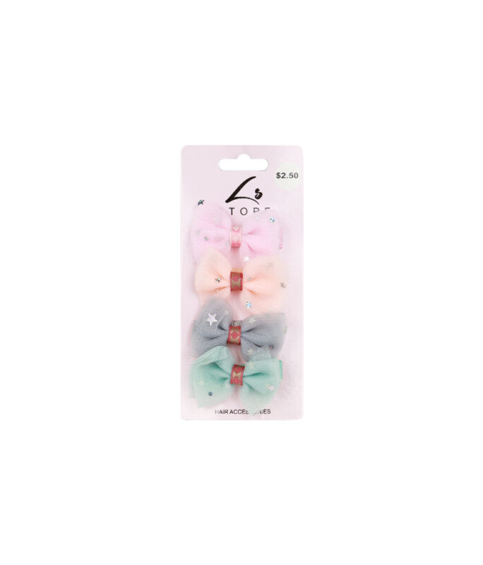 Clips With Bow 4pk – LookSharpStore