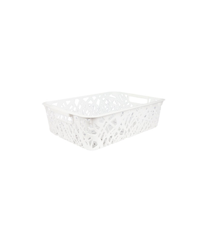 White Plastic Storage Box 29.5x21x8.5cm – LookSharpStore