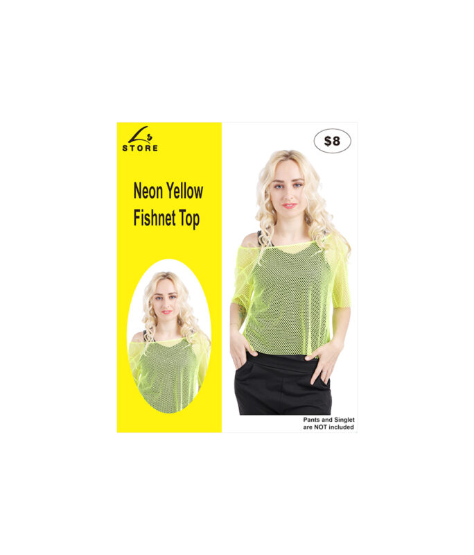 Neon Yellow Fishnet Top – LookSharpStore