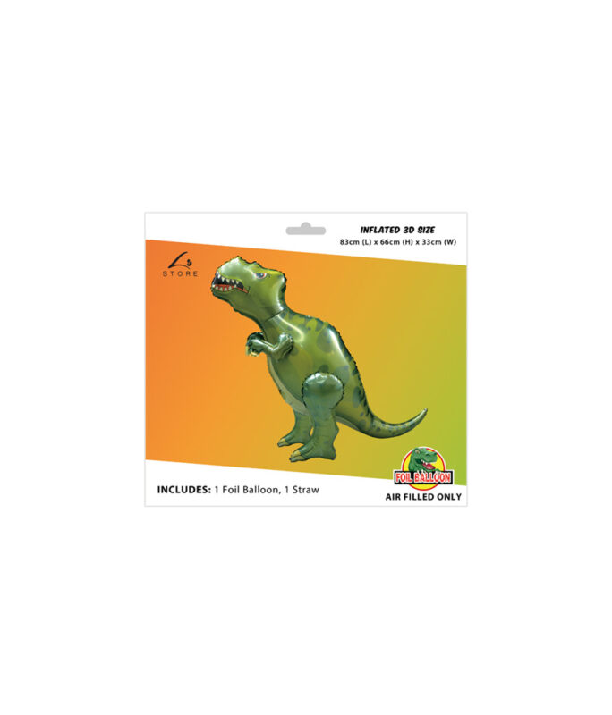3D T-Rex Foil Balloon 83x66x33cm – LookSharpStore