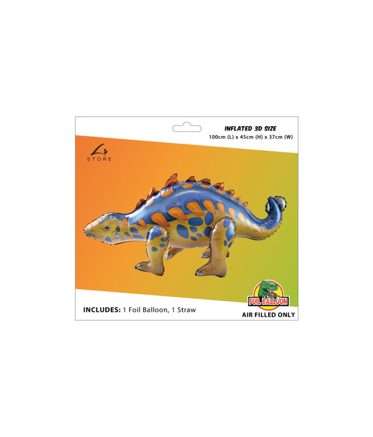 3D Ankylosaurus Foil Balloon 100x45x37cm – LookSharpStore