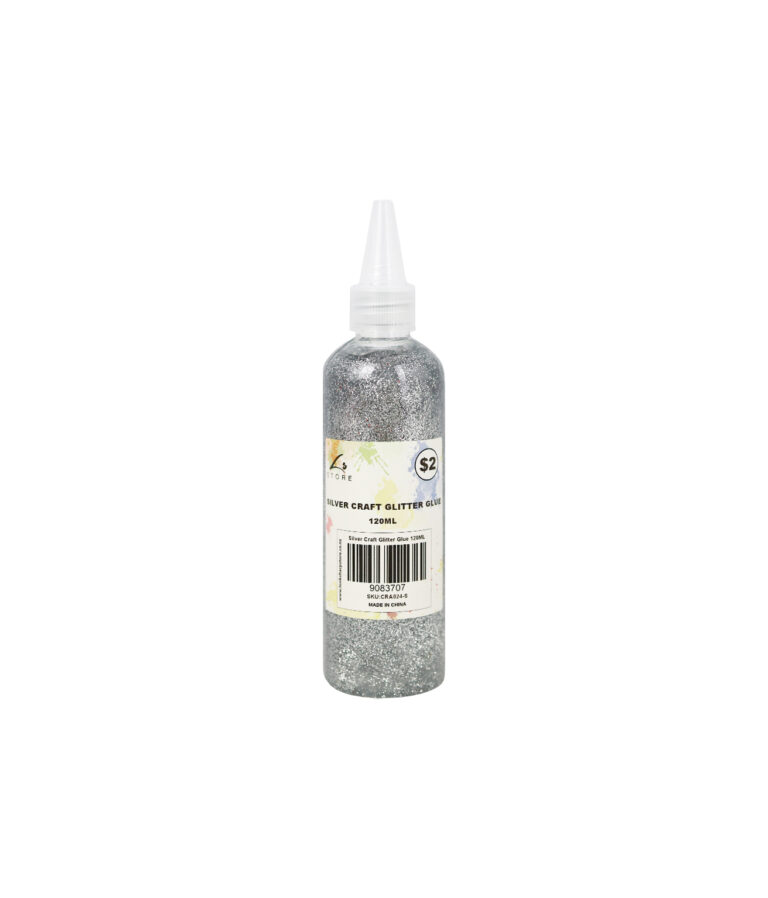 Silver Craft Glitter Glue 120ml – LookSharpStore