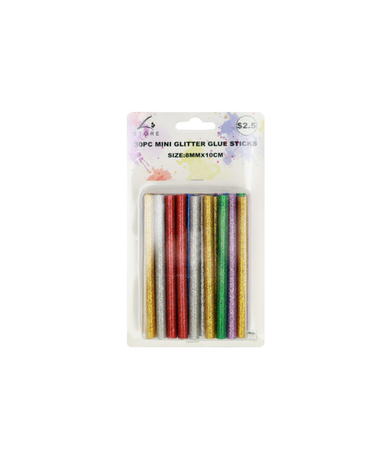Glitter Hot Glue Sticks 8mmx10cm 30pk – LookSharpStore