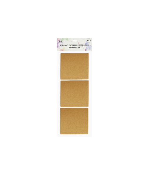 Kraft Brown Square Craft Paper Boxes 3pk – LookSharpStore
