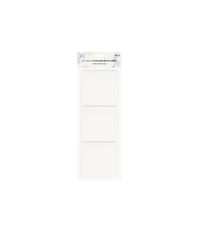 White Square Craft Paper Boxes 3pk – LookSharpStore