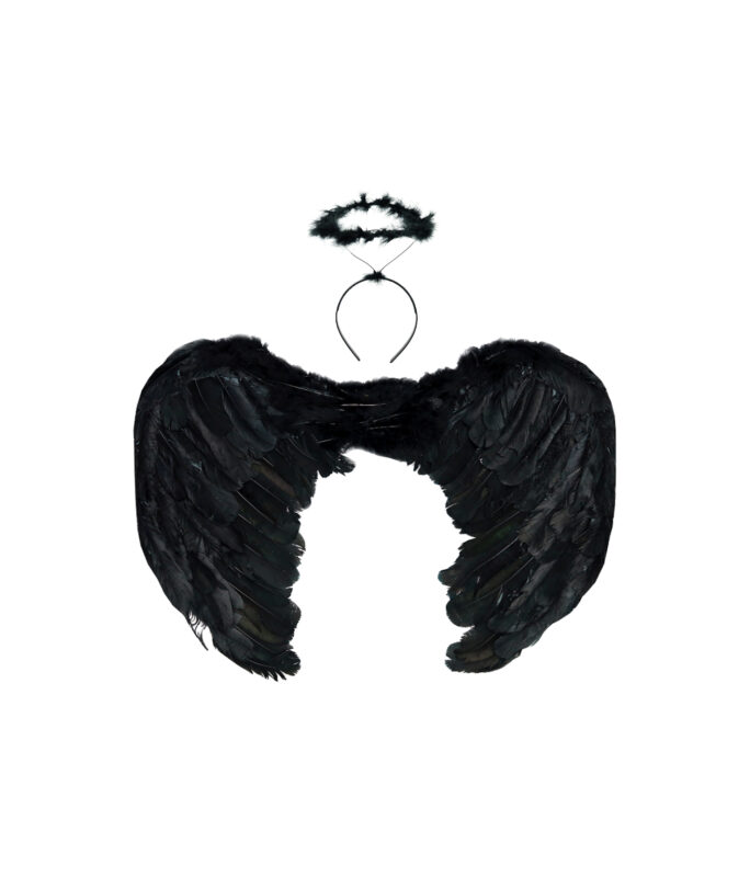 Black Angel Wings & Headband 80cm – LookSharpStore
