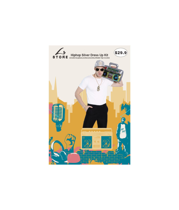 Silver Hip Hop Dress Up Kit – LookSharpStore