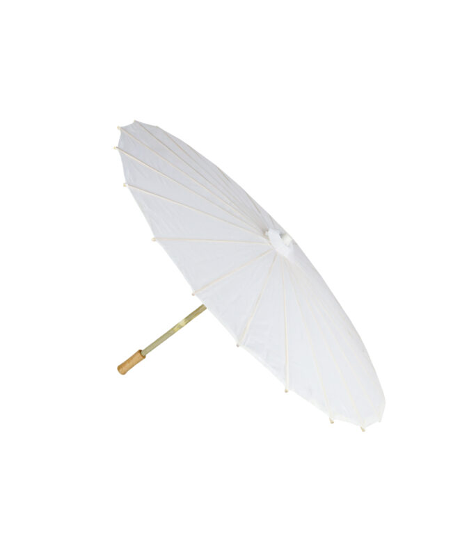 White Large Fabric Parasol 40cm – LookSharpStore