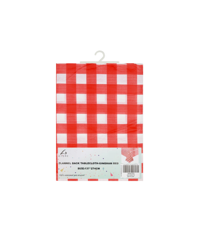 Red Gingham Flannel Table Cloth 137x274cm – LookSharpStore