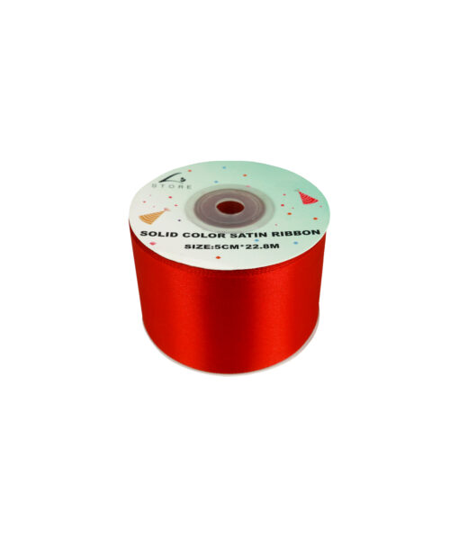 Red Solid Colour Satin Ribbon 5cm – LookSharpStore