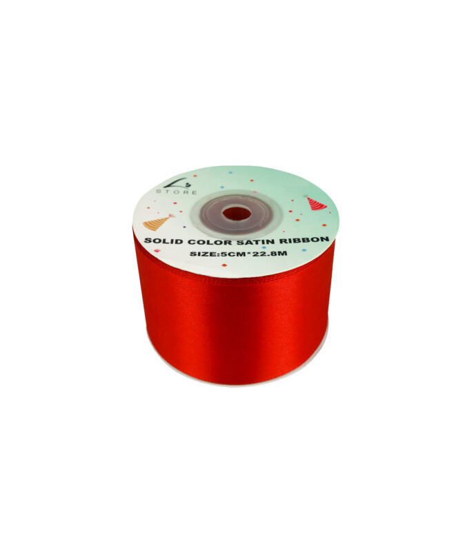 Red Solid Colour Satin Ribbon 5cm – LookSharpStore