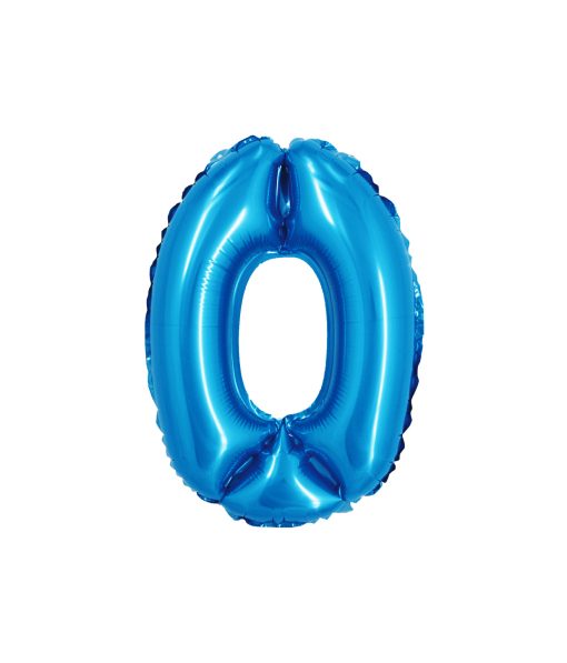 Pastel Blue Foil Number Balloon 0 – LookSharpStore