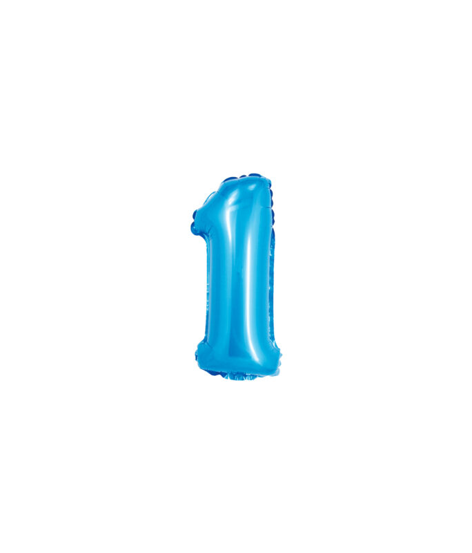 Pastel Blue Foil Number Balloon 1 | LookSharpStore