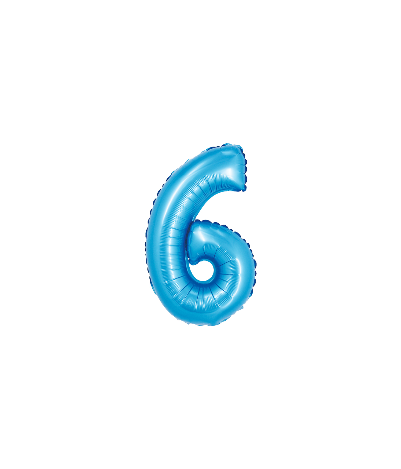 Pastel Blue Foil Number Balloon 6 | LookSharpStore
