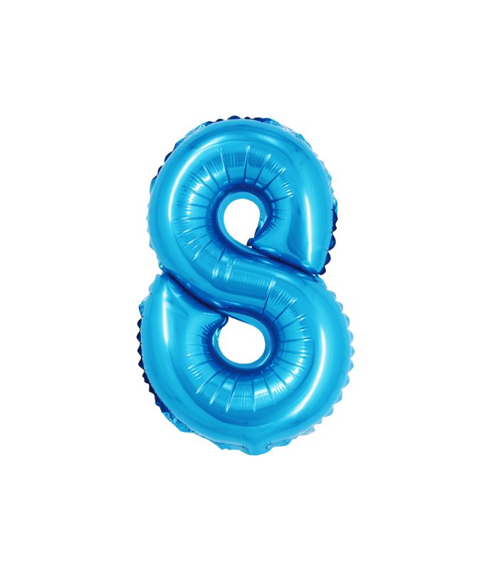 Pastel Blue Foil Number Balloon 8 – LookSharpStore
