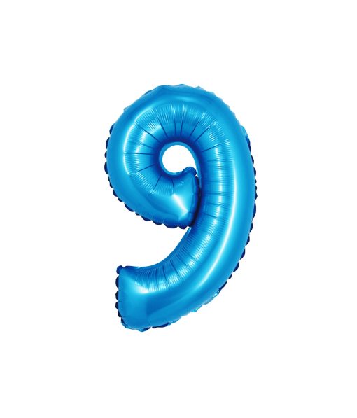 Pastel Blue Foil Number Balloon 9 – LookSharpStore