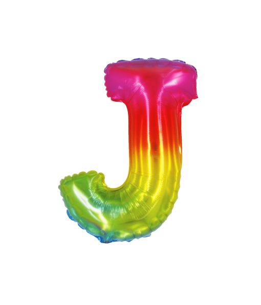 Rainbow Foil Letter Balloon J – LookSharpStore