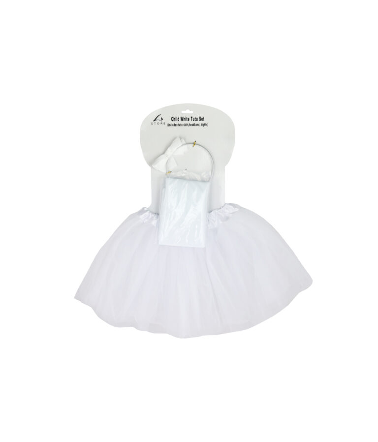 White Kids Tutu Set 3pc – LookSharpStore