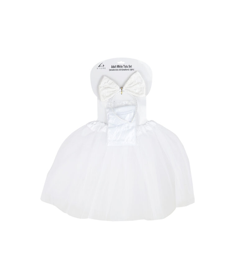 White Adults Tutu Set 3pc – LookSharpStore