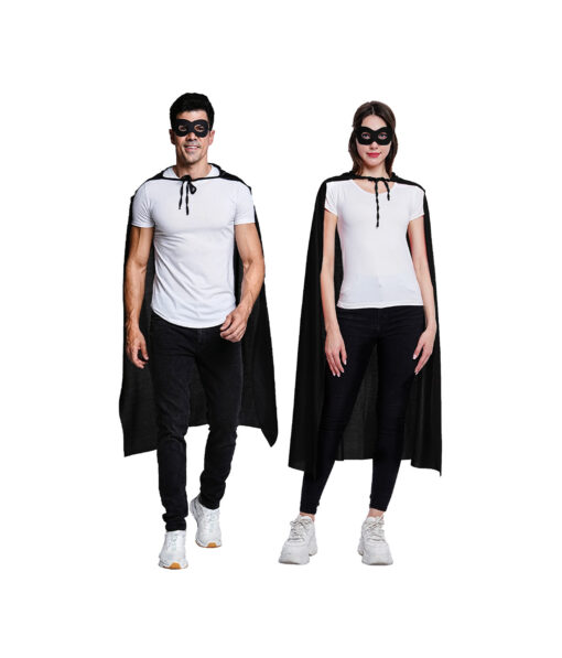 Black Adults Cape & Mask Set – LookSharpStore