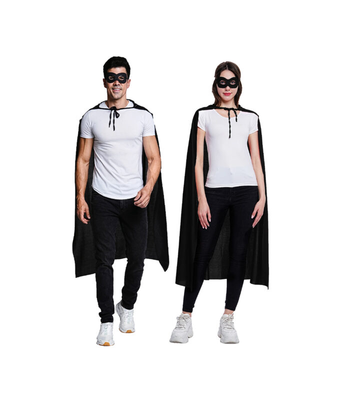 Black Adults Cape & Mask Set – LookSharpStore