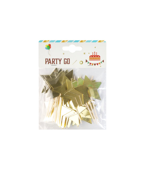 Gold Star Party Picks 24pk – LookSharpStore