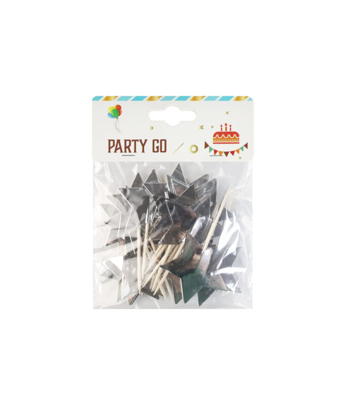Silver Star Party Picks 24pk – LookSharpStore