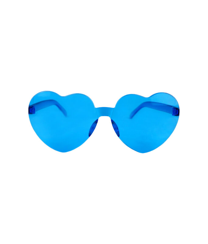 Blue Heart Shape Glasses – LookSharpStore