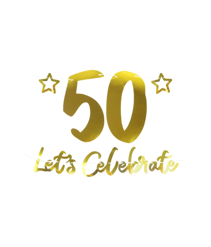 50th Let’s Celebrate Banner 1m – LookSharpStore